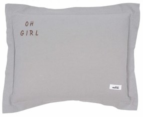 Malomi Bavlněný polštář OH GIRL, Šedý Barva: XL