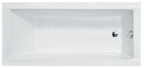 Besco Akrylátová obdélníková vana Modern 120x70 (130x70, 140x70, 150x70, 160x70, 170x70, 180x80) Barva: Bílá, Rozměry (cm): 140x70