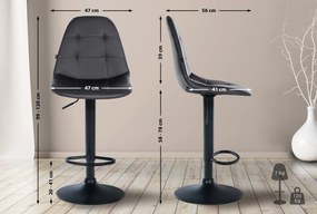 Barová židle Elmore umělá kůže B – černá