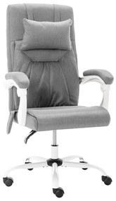 20318 vidaXL Masážní kancelářská židle šedá textil