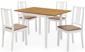 5dílný jídelní set MDF bílý 276409