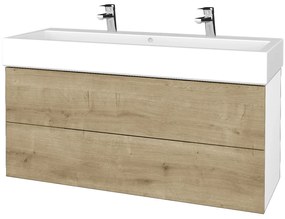Dřevojas Koupelnová skříň VARIANTE SZZ2 120 Varianta: N01 Bílá lesk / L04 Béžová vysoký lesk