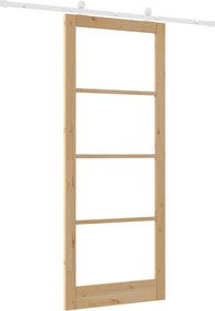 Posuvné dveře ORKDAL 93 x 232 cm Masivní borové dřevo a sklo 3332095