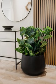 Umělá rostlina v květináči MONSTERA, plast, výška 85 cm, zelená