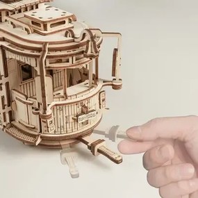 RoboTime 3D dřevěné mechanické puzzle Tramvaj