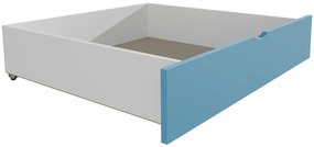 Vomaks unit, s.r.o. Zásuvka / šuplík masiv borovice / LTD - 1 kus / polovina délky postele Barva: barva modrá, Varianta: bez přistýlky, Délka: 160 cm