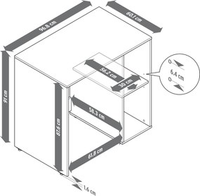 Tchibo - Regál na pračku s bočním úložným prostorem - barva: bílá