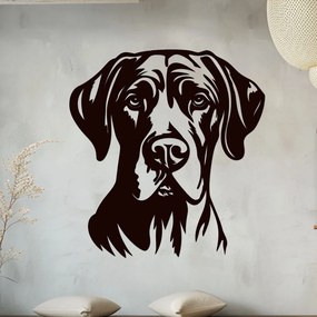 dřevo života Dřevěný obraz psa Německá doga Zvolte rozměr (cm): 40x40, Zvolte barvu dekoru: Černá
