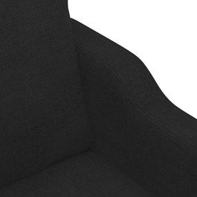 3dílná sedací souprava s polštáři černá textil 3201790