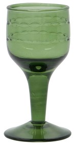 House Doctor Likérová sklenička Vintage Green 50 ml, zelená barva, sklo