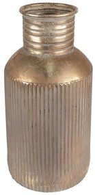 Zlatá antik dekorativní plechová váza – 22x44 cm