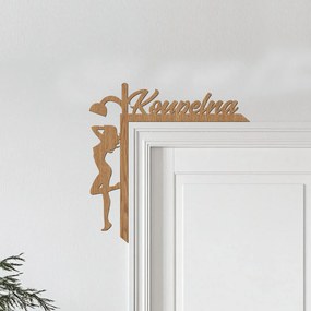dřevo života Dřevěná cedulka do rohu dveří Koupelna Zvolte rozměr (cm): 30x27, Zvolte barvu dekoru: Horský dub