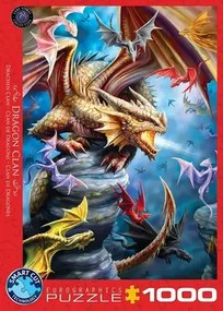 EUROGRAPHICS Puzzle Dračí klan / 1000 dílků / 48 x 68 cm