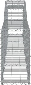 Klenuté gabionové koše 5 ks 400x30x60/80 cm pozinkované železo 3146843