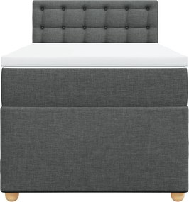 Box spring postel s matrací tmavě šedá 100 x 200 cm textil 3288906