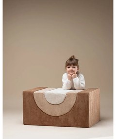 Hnědé manšestrové pěnové hřiště 75x49x37 cm Rainbow Montessori – Wigiwama