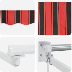 Stahovací markýza Oranžová a hnědá 300 x 250 cm 3329945