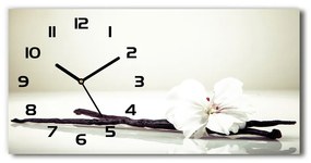 Wallmuralia Skleněné hodiny na stěnu tiché Vanilka 60x30 cm