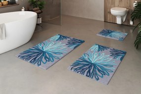 GRUND ART - Koupelnová předložka tyrkysově šedá Rozměr: 50x60 cm s výřezem pro WC