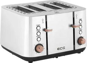 ECG ST 4767 Timber bílá / topinkovač / 1850 W / 4 topinky / 7 stupňů o