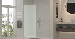 Erga Paris, sprchová zástěna Walk-In 50x200 cm, 8mm sklo námraza, bílý profil, ERG-V02-PARIS-050x200-FR-WH