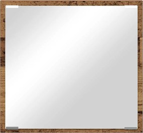vidaXL LED koupelnové zrcadlo Nástěnný Staré dřevo 40 x 37 x 8.5 cm [875411]