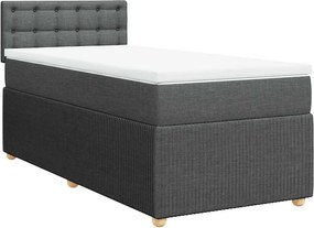 Box spring postel s matrací tmavě šedá 90x190 cm textil 3287326