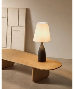 Černá/krémová stolní lampa s textilním stínidlem (výška 56 cm) Luvia – Kave Home