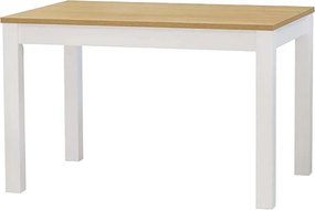 Jídelní stůl CASA MIA VARIANT | 120x80 cm | ROZKLÁDACÍ | bílá/dub hickory | TOP kvalita | VÝROBA ČR