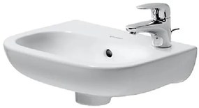 Duravit D-Code - Umývátko 360x270 mm, s 1 otvorem pro baterii vpravo, alpská bílá 07053600082