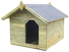 vidaXL Zahradní psí bouda s otevírací střechou impregnovaná borovice