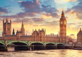 Umělecká fotografie The Big Ben in London and the House of Parliament, mammuth, (40 x 26.7 cm)