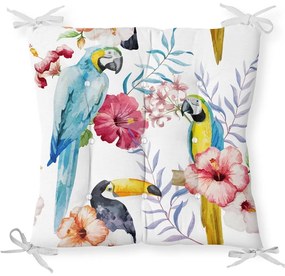 Podsedák s příměsí bavlny Minimalist Cushion Covers Jungle Birds, 40 x 40 cm