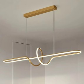 Toolight Toolight, LED závěsné osvětlení 118cm, 36W, 3000K, 3500lm, LHJ038-CP, zlatá matná, OSW-50049