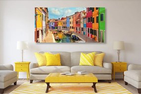 Obraz pastelové domečky v městečku Varianta: 100x50