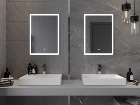Mexen Navia, LED koupelnové zrcadlo s podsvícením 50 x 70 cm, 6000K, ochrana proti zamlžování, 9803-050-070-611-00