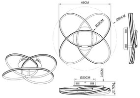 Globo 67201S-30 - LED Přisazený lustr PANDA LED/30W/230V