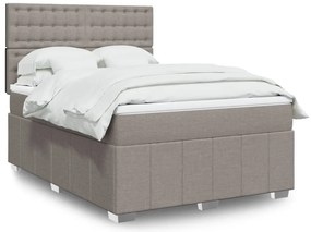 Box spring postel s matrací taupe 140x200 cm textil 3294009