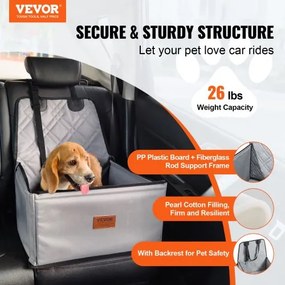Autosedačka Dog Booster Autosedačka pro malé psy do 11,8 kg šedá