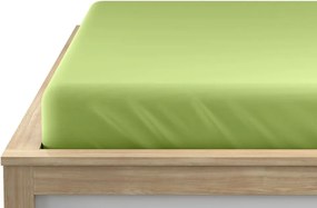 Jersey prostěradlo HIGHFIT pistáciové 90 x 200 cm