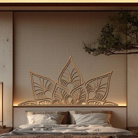 dřevo života Dřevěná mandala k posteli KVET Rozměry (cm): 120x61, Barevný vzor: Horský dub