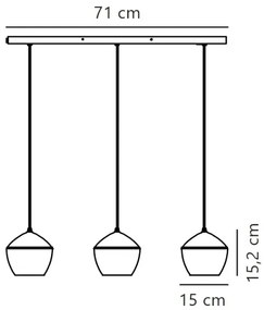 Nordlux - Lustr na lanku ORBIFORM 3xE14/25W/230V