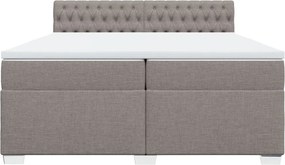 Box spring postel s matrací taupe 200x200 cm textil 3286006