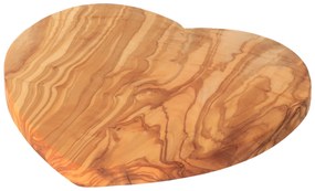 ČistéDřevo Prkénko ve tvaru srdce z olivového dřeva