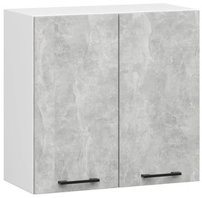 Horní kuchyňská skříňka Ozara W60 H580 (bílá + beton). 1071166