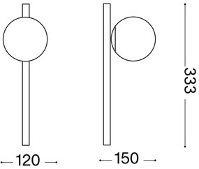 Ideal Lux - LED Nástěnné svítidlo BINOMIO 1xG9/3W/230V černá