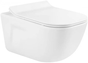Mexen MARGO, závěsné wc s pomalu padajícím WC sedátkem, 51 x 35 cm, bílá, 30420800