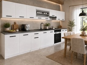 Kuchyňský nábytek 320 cm bílá matná s pracovní deskou  TOR PRIMO320/4/WT/WT/0/B1