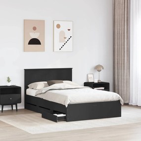 Rám postele se zásuvkou Černá 120 x 190 cm Inženýrské dřevo 3407999