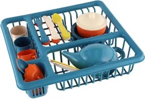 TEDDIES Odkapávač na nádobí s nádobím / Dětská kuchyňka / Plast / 3+